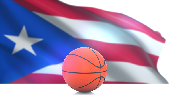Basketball with Puerto Rico Flag, Motion Graphics | VideoHive