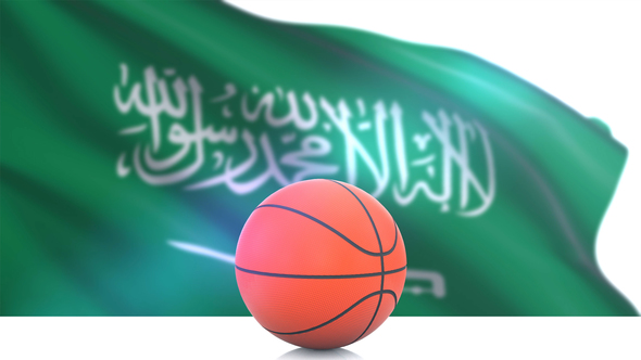 Basketball with Saudi Arabia Flag, Motion Graphics | VideoHive