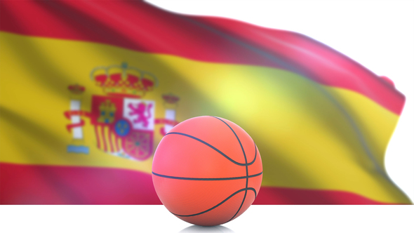 Basketball with Spain Flag, Motion Graphics | VideoHive