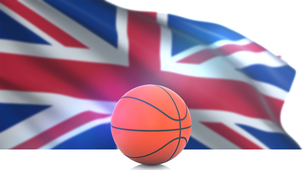Basketball with United Kingdom Flag, Motion Graphics | VideoHive
