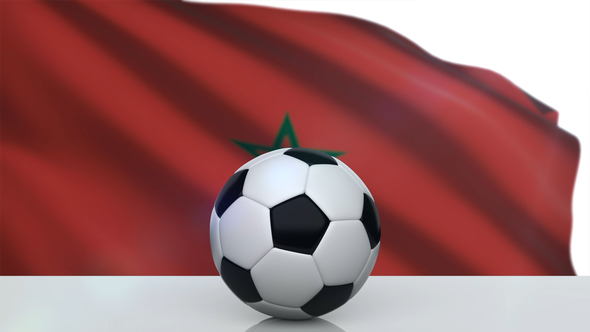 Soccer Ball with Morocco Flag, Motion Graphics | VideoHive