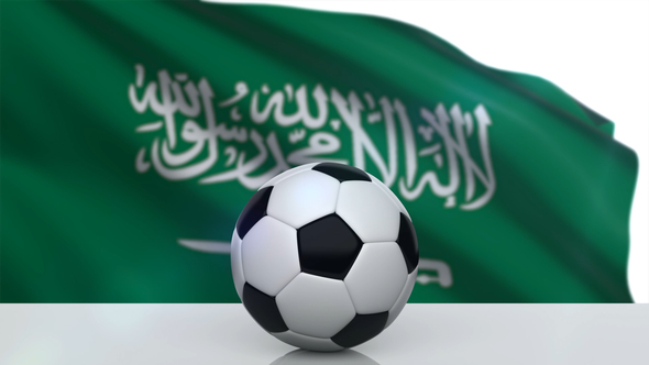 Soccer Ball with Saudi Arabia Flag, Motion Graphics | VideoHive