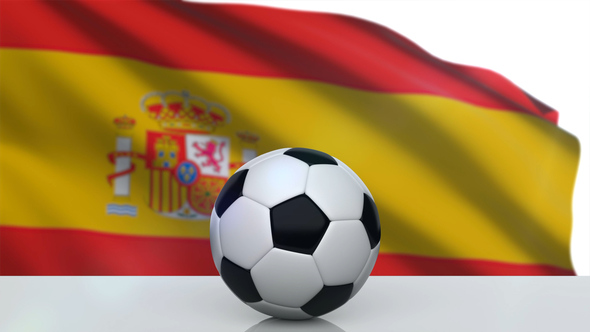 Soccer Ball with Spain Flag, Motion Graphics | VideoHive