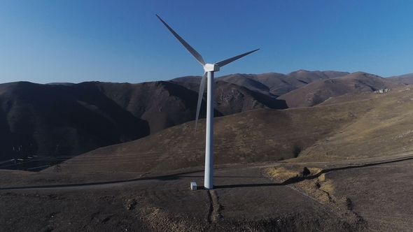 Wind Power Windmill Station Production Energy, Stock Footage | VideoHive