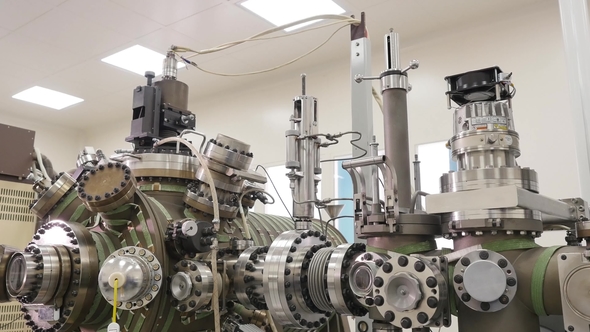 Big Gray Machine with Many Details and Gauges Big Steel Chromed ...