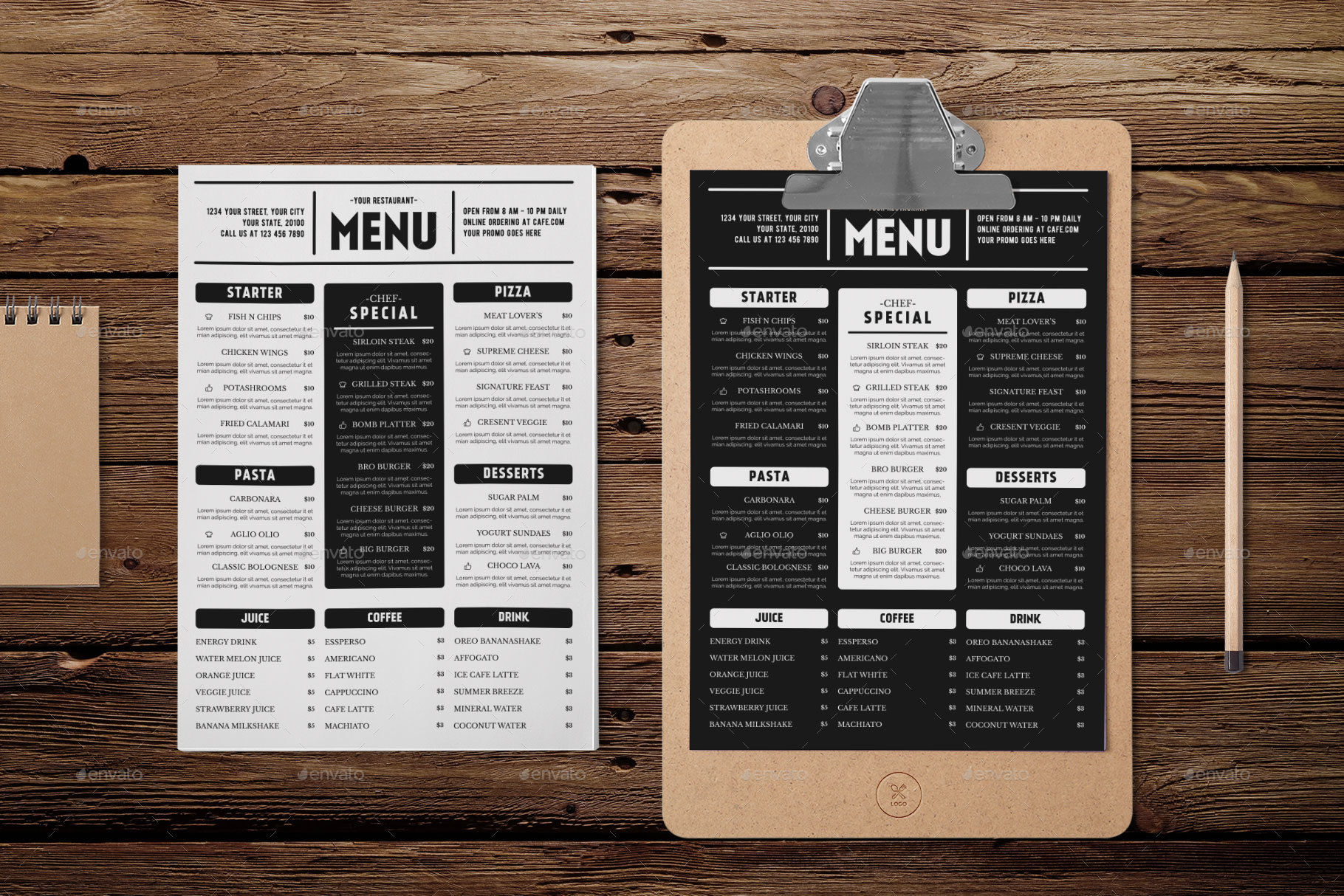 Simple Food Menu, Print Templates | GraphicRiver