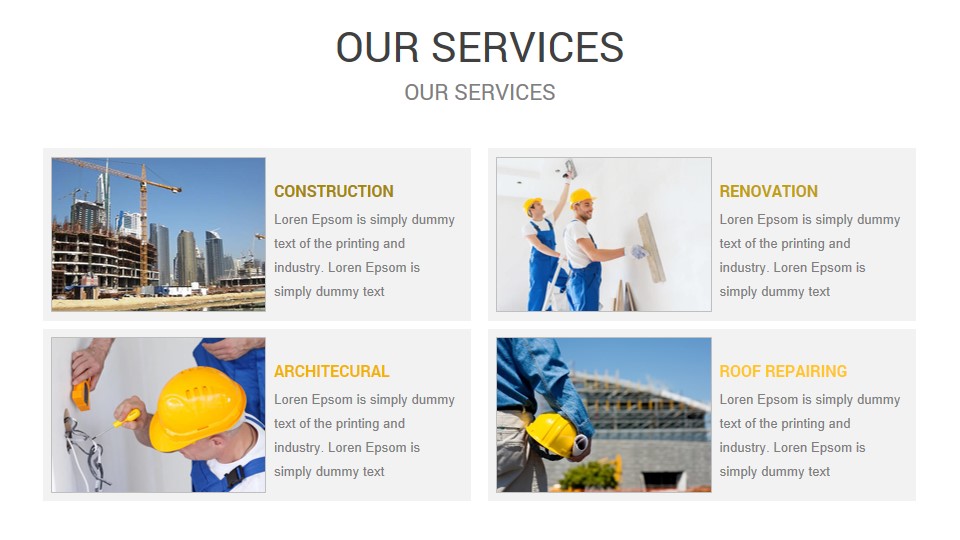 Construction PowerPoint Presentation Template, Presentation Templates