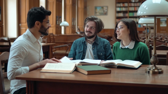 Teamwork in the Library, Stock Footage | VideoHive