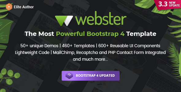 Webster - Responsive Multi-purpose HTML5 Template by Potenzaglobalsolutions
