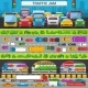 Traffic Jam Vector Transport Car Vehicle and Bus, Vectors | GraphicRiver