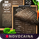 Rain Forest A4 & US Letter Single Page Menu, Print Templates | GraphicRiver