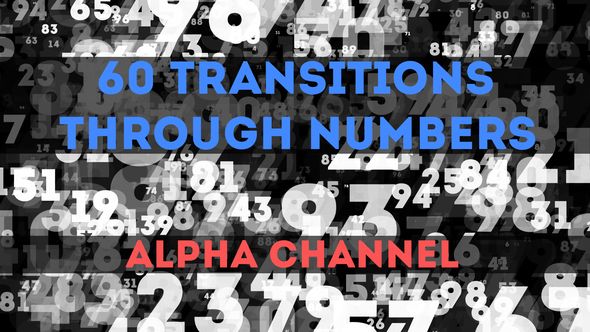 60 Transitions Through Numbers, Motion Graphics | VideoHive