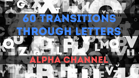 60 Transitions Through Letters, Motion Graphics | VideoHive