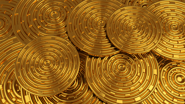 Gold Disk Background, Motion Graphics | VideoHive