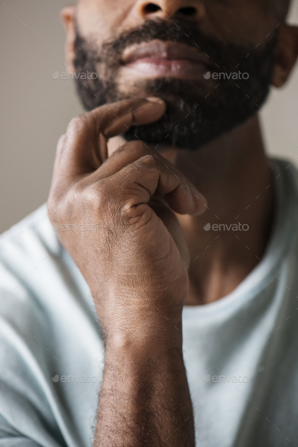 Black man thinking and contemplating concept Stock Photo by Rawpixel