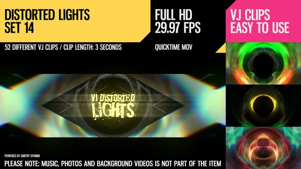 VJ Distorted Lights (Set 14), Motion Graphics | VideoHive