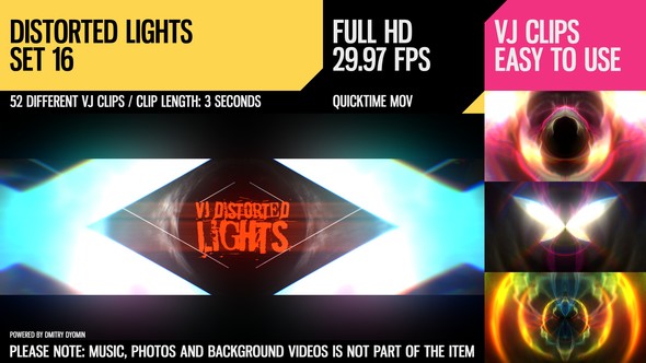VJ Distorted Lights (Set 16), Motion Graphics | VideoHive