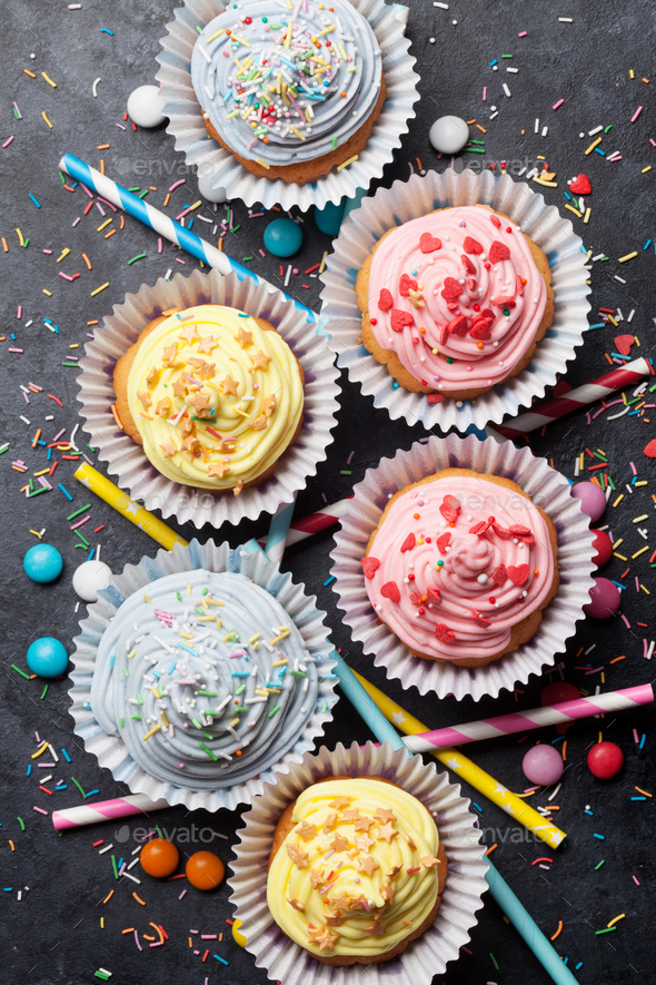 Sweet cupcakes Stock Photo by karandaev | PhotoDune