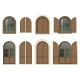 Wooden Window and Doors with Shutters, Vectors | GraphicRiver