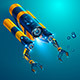 Autonomous Underwater Rov with Manipulators, Vectors | GraphicRiver