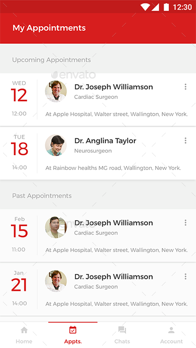 Nearby Doctor Appointment Booking App UI Kit| Medical finder App UI Kit ...