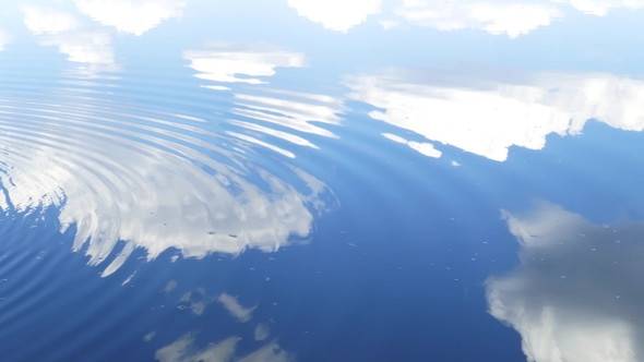 Circles Flow Along Surface of Water, Stock Footage | VideoHive