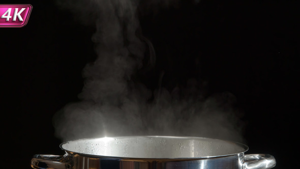 Steam from the Pan with Water, Stock Footage | VideoHive