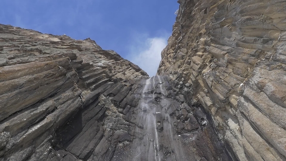 Waterfall in the Dolomite Mountains, Stock Footage | VideoHive