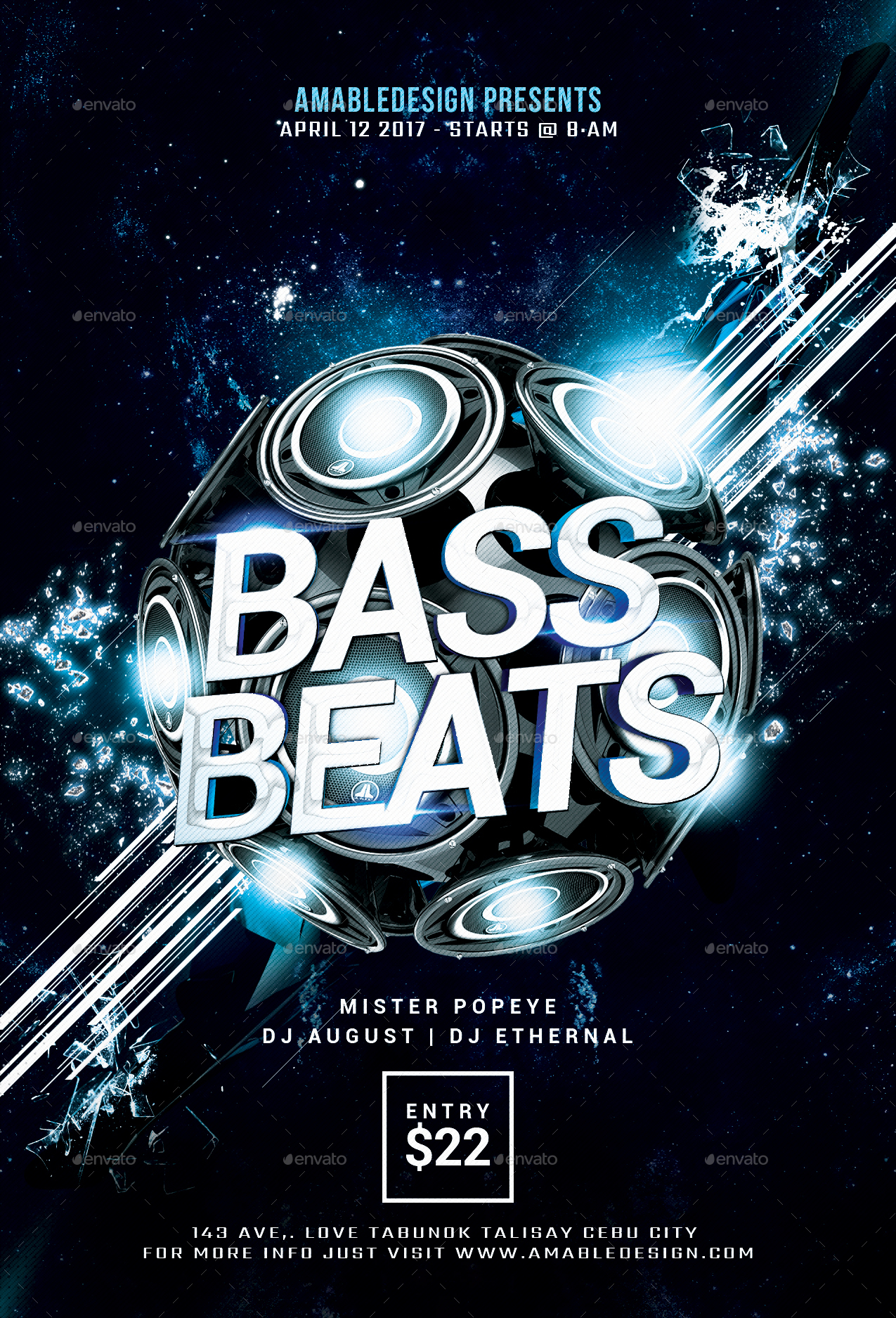 3 in 1 Sounds of Beats Flyer/Poster Bundle, Print Templates | GraphicRiver