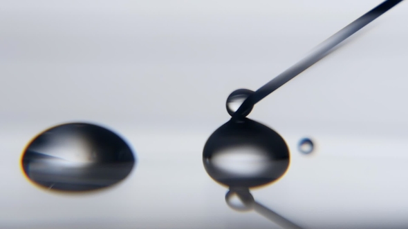 Crystaline Water Drop Increases Touching a Metallic Needle in a ...