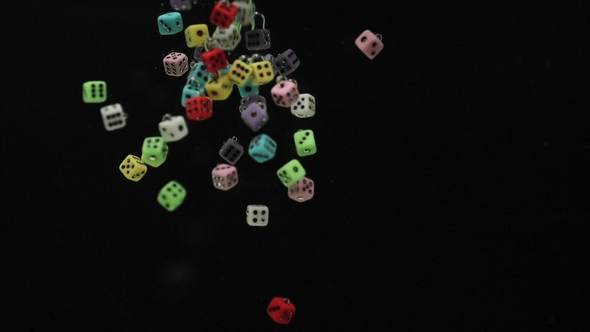Floating Dice, Stock Footage | VideoHive