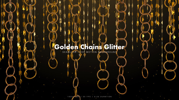 Golden Chains Glitter 7, Motion Graphics | VideoHive