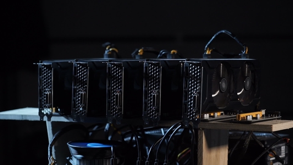 Tools and Machinery for Mining Cryptocurrency Bitcoin, Stock Footage