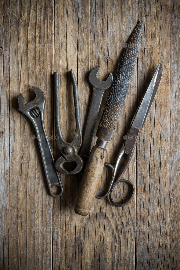 old hardware tools Stock Photo by graphicstockphoto | PhotoDune