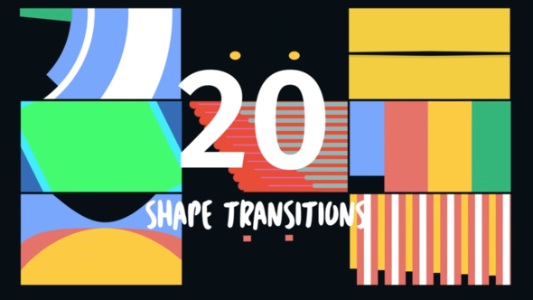 20 Shape Transitions Pack, Motion Graphics | VideoHive