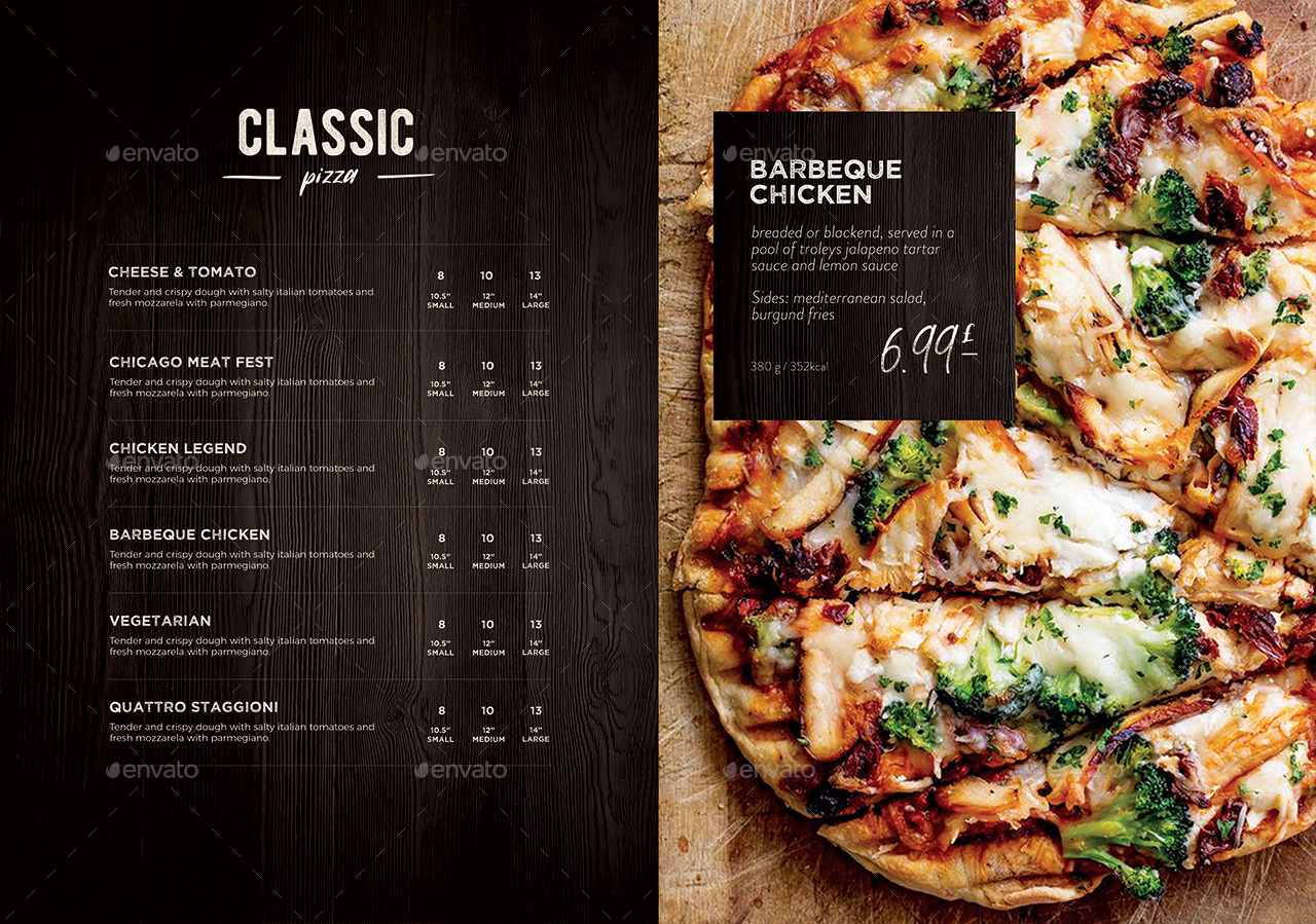 Pizza Menu, Print Templates | GraphicRiver