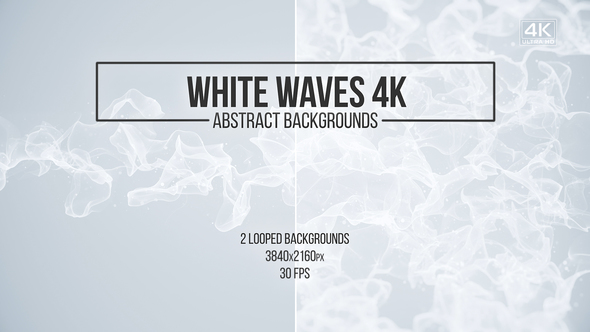 White Waves Abstract Backgrounds, Motion Graphics | VideoHive