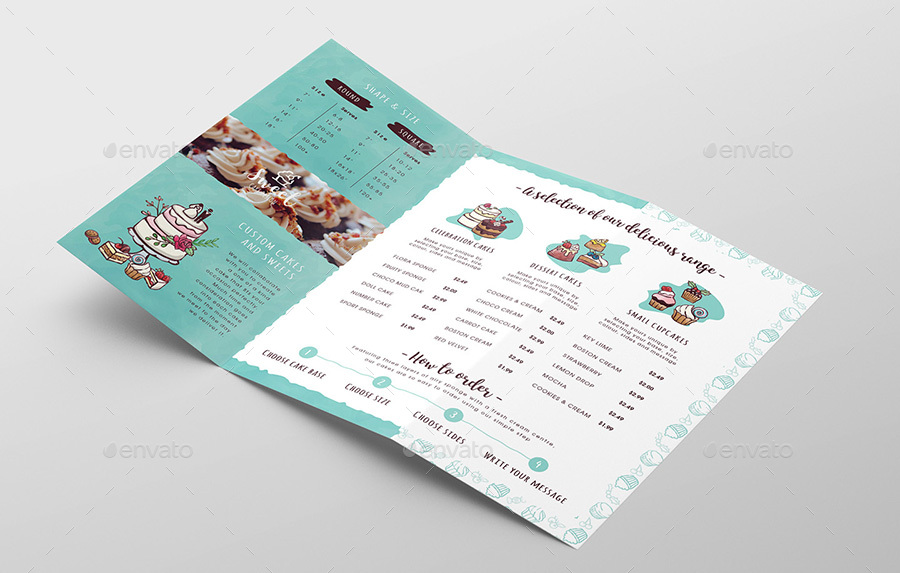 Cake Shop Tri-Fold Brochure Template, Print Templates | GraphicRiver