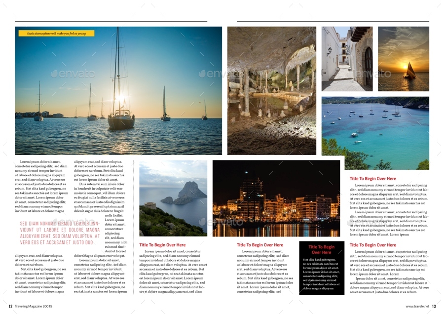 Traveling Magazine Template, Print Templates | GraphicRiver