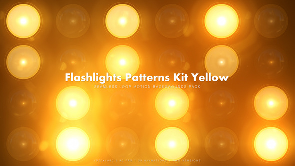 35 Flashlights Patterns Kit Yellow, Motion Graphics | VideoHive