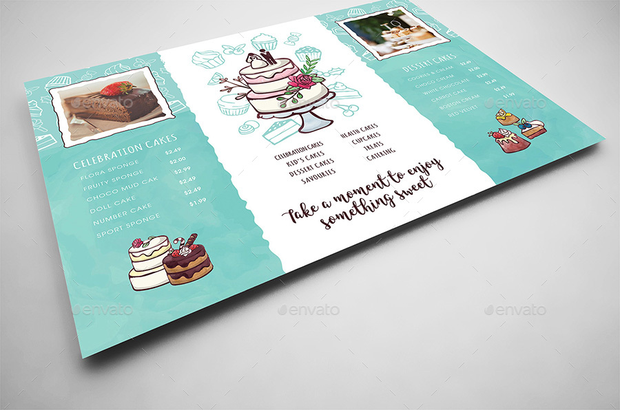 Cake Shop Menu Template, Print Templates | GraphicRiver