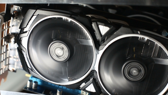 Cryptocurrency Mining Rack with Graphics Cards, Stock Footage | VideoHive