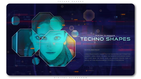 Techno Shapes Digital Slideshow, After Effects Project Files | VideoHive