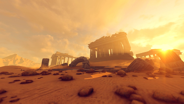 Temple At Sunset, Motion Graphics | VideoHive