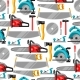 Seamless Pattern with Equipment and Tools, Vectors | GraphicRiver
