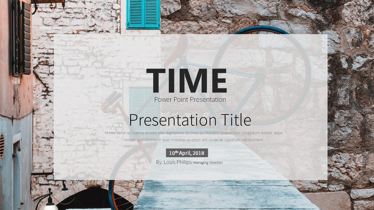 Time Premium Power Point Presentation Template, Presentation Templates