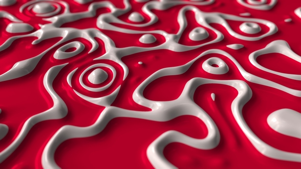 Abstract Liquid Red and White Paints, Motion Graphics | VideoHive
