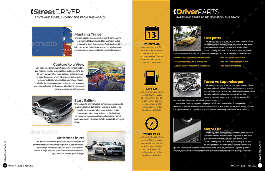 Driver Magazine, Print Templates | GraphicRiver