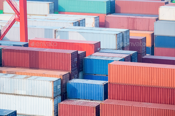 container closeup in terminal Stock Photo by chuyu2014 | PhotoDune