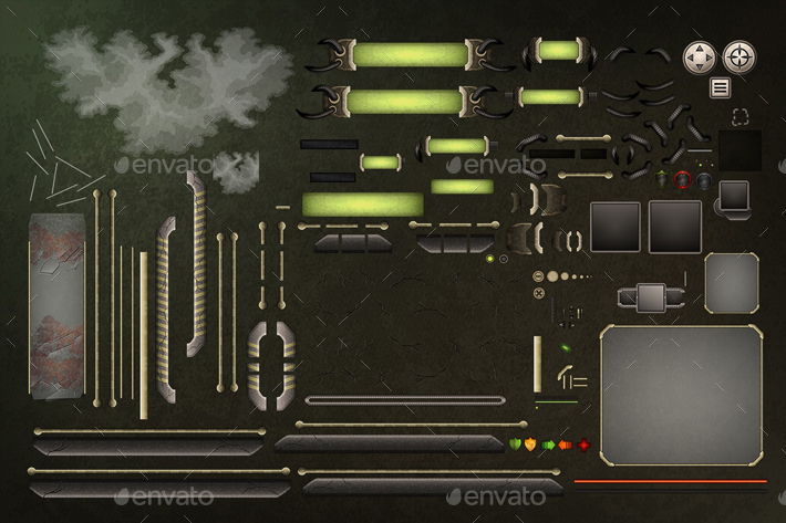 TDS Zombie GUI, Game Assets | GraphicRiver